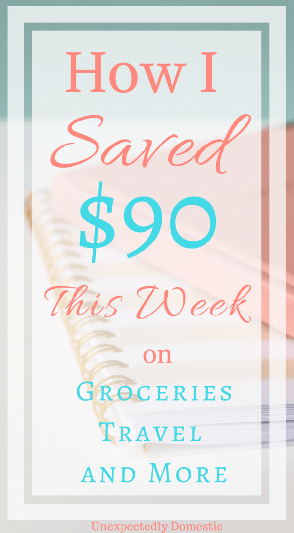 How I Saved $89.84 This Week | Week 2 - Unexpectedly Domestic