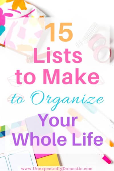 How to Organize Your Life With a Notebook: 15 Lists to Make to Stay On ...