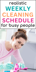Easy Weekly Cleaning Schedule for Busy People (+ free printable!)