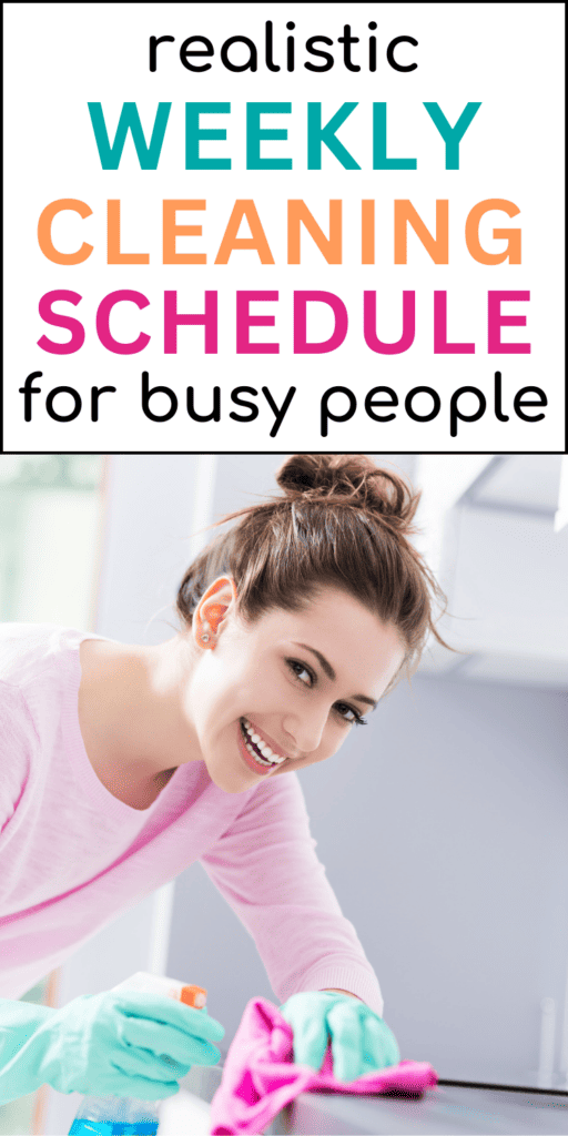 Easy Weekly Cleaning Schedule for Busy People (+ free printable!)