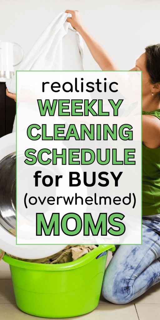 Easy Weekly Cleaning Schedule for Busy People (+ free printable!)