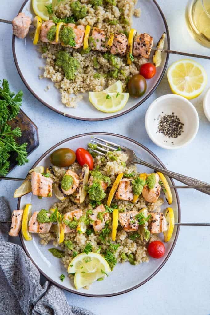 9 Easy Shrimp & Seafood Kabobs On the Grill (quick summer dinners!)