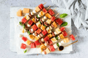 41+ Easy Skewer Appetizers for a Party (fun food on a stick ideas!)