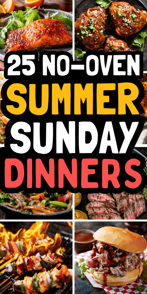 Easy No-Oven Summer Sunday Dinner Ideas for Hot Days