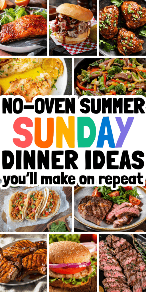 Easy No-Oven Summer Sunday Dinner Ideas for Hot Days